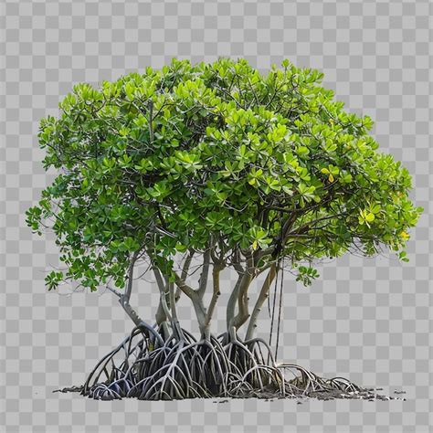 Premium Psd Mangrove Tree With Tangled Canopy Medium Sized Tree Up To 80 Isolated Clipart Png