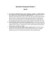 Operations Management Chapter 1 Case Study Docx Operations Management Chapter 1 Part III 1