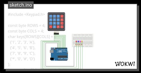 latihan 2 keypad zafira r wokwi esp32 stm32 arduino simulator