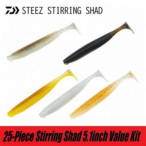 Daiwa Worm Steez Sterling Shad 51inch 25 Piece Value Kit