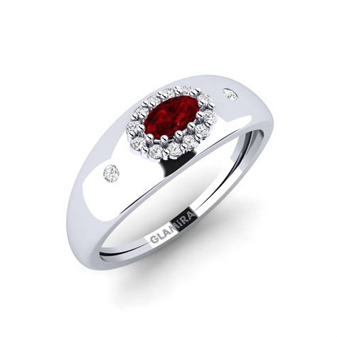 Buy 02 Carat Oval Cut Ruby 14ct White Gold Glamira Ring Hartly Glamira Uk