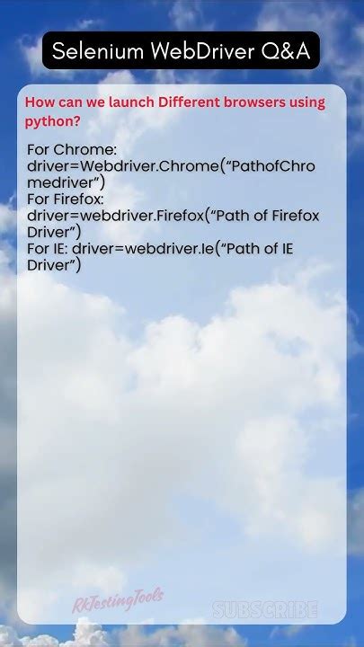 How Can We Launch Different Browsers Using Python Youtube