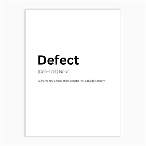 Defect Definition Meaning Art Print By Kaigozen Fy