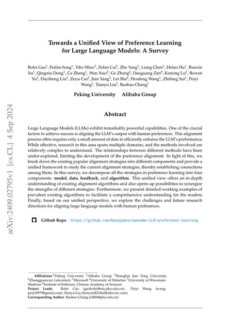 Pdf Towards A Unified View Of Preference Learning For Large Language