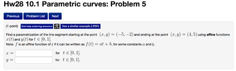 Solved Find A Parametrization Of The Line Segment Starting Chegg