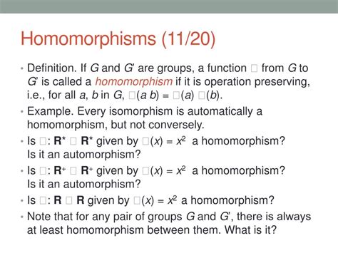 ppt homomorphisms 11 20 powerpoint presentation free download id