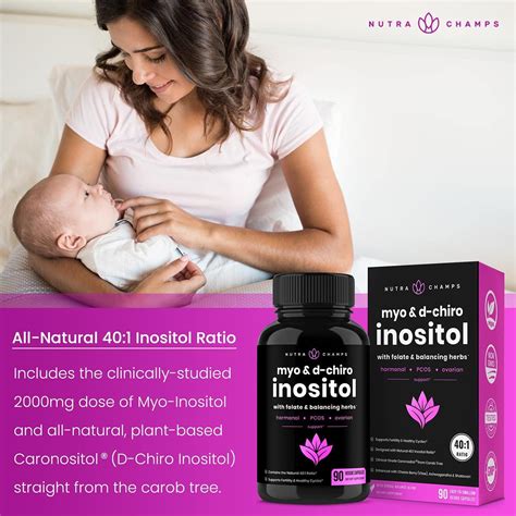 Inositol And Chiro Inositol Supplement 40 1 Ratio B8 Powder With Vitex