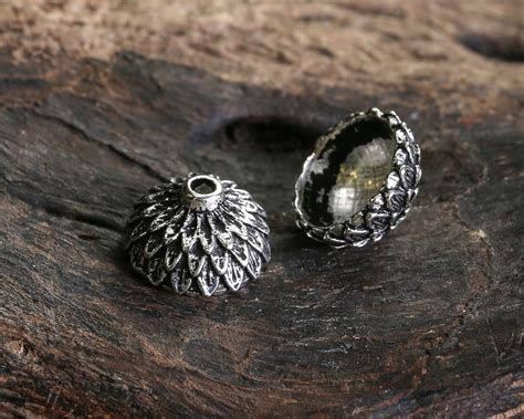 Tierracast Antique Silver Plated Acorn Bead Cap 10x6mm
