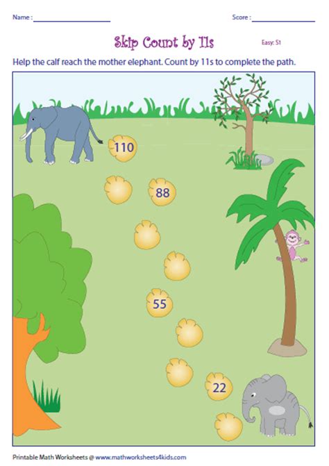 Skip Counting By 11s Worksheets