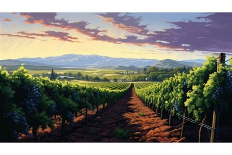Glass Merlot Wine Drink Vineyard Ai Generated