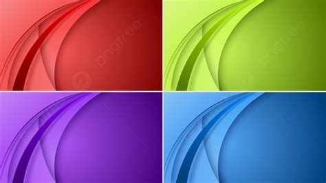 Set Of Banner Design Template Abstract Curved Shapes Overlapping Layer Background Paper Cut