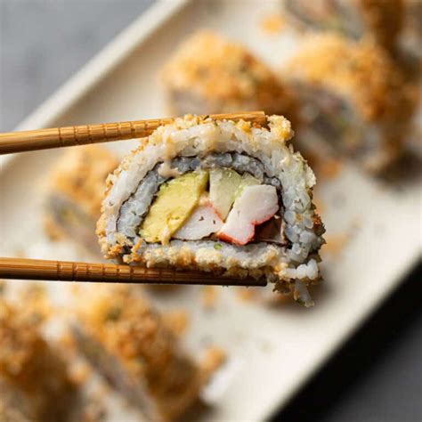 Crunchy California Roll Recipe Easy Sushi Roll