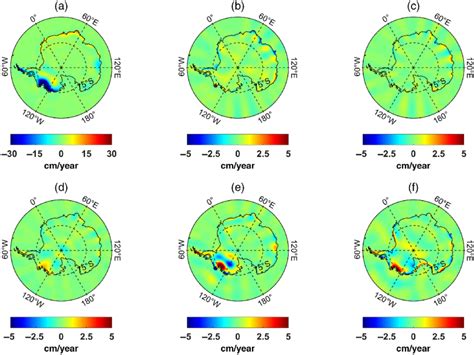 Spatial Distribution Of Various Monthly Solutions In Antarctica A