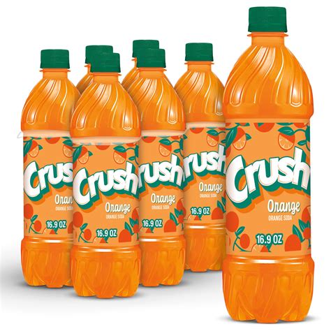 Orange Crush Caffeine Free Orange Soda Pop 169 Fl Oz Bottles 6 Pack