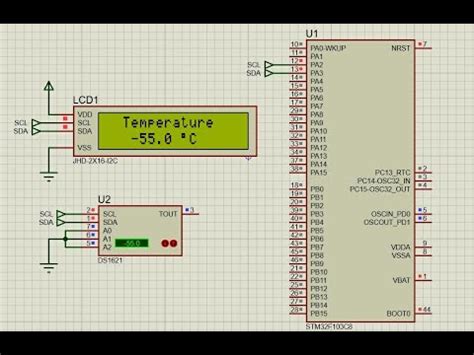 Interfacing STM32 With DS1621 Temperature Sensor And I2C LCD YouTube