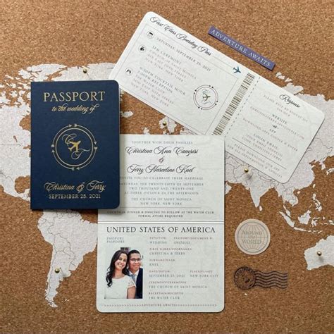 Passport Wedding Invitation
