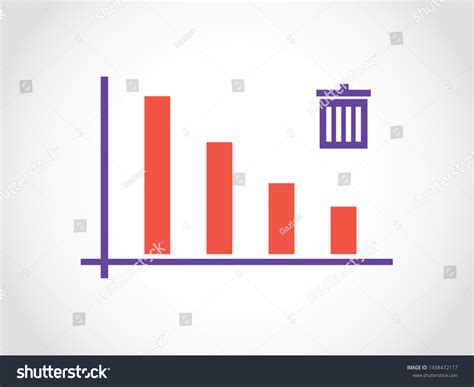 Waste Trash Garbage Dump Decrease Graph Stock Vector Royalty Free