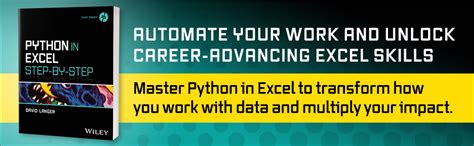 Python In Excel Step By Step Uk Langer David