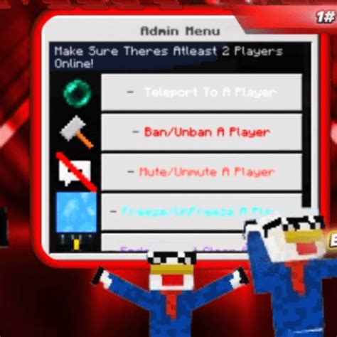 Admin Menu V5 Gallery Minecraft Bedrock Scripts Curseforge