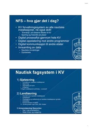 Kystverket Presentasjon Av Nautisk Fagsystem Pdf