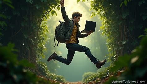 Treasure Hunter In Digital Jungle Stable Diffusion Online