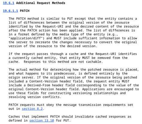 Patch 메서드는 표준 메서드가 아니었다 Feat 메서드 히스토리 알아보기 — 조무래기 코딩