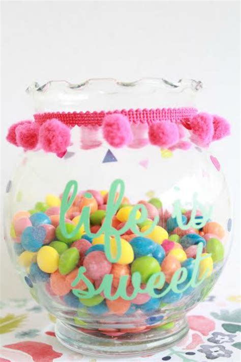 Candy Jar With Vinyl Expressions Vinyl