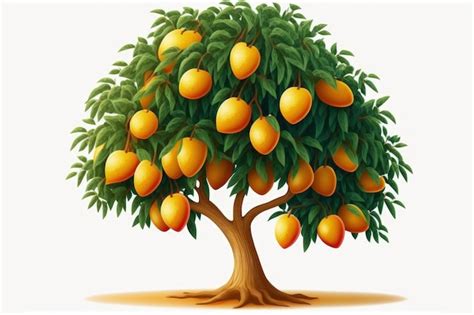 Premium Photo Mango Tree White Background Isolated