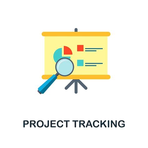 Premium Vector Project Tracking Flat Icon Color Simple Element From