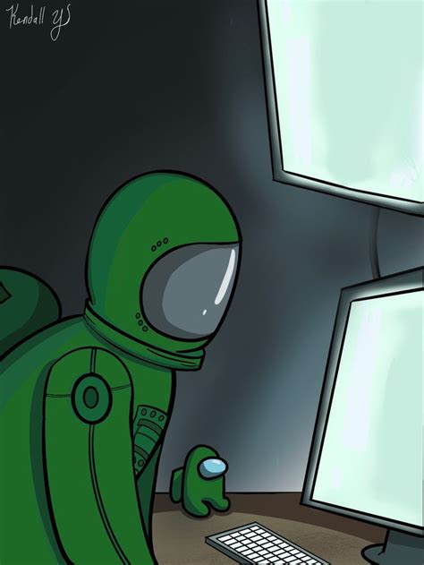 Green Humanized Among Us Fan Art Among Us Realistic Among Us Art