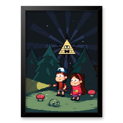 Quadro E Poster Gravity Falls Pixelado Quadrorama