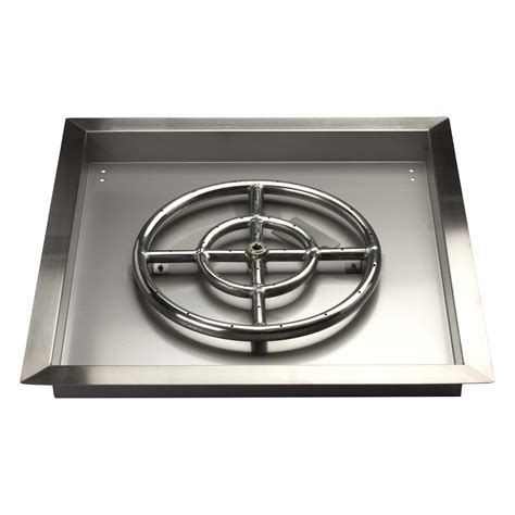 Celestial Fire Glass 18 X 18 Stainless Steel Drop In Fire Pit Pan W 12 Burner Wayfair Canada