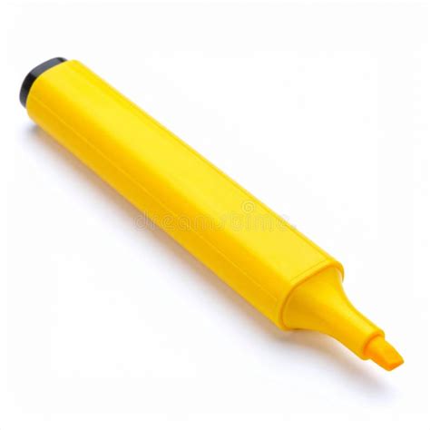 Yellow Chisel Tip Marker On White Background Stock Illustration Illustration Of Chisel