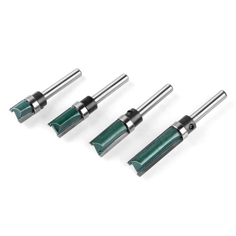 4pcs Upper Ball Bearing Router Bit Set 1 4 Shank Router Bits Engraving Machine