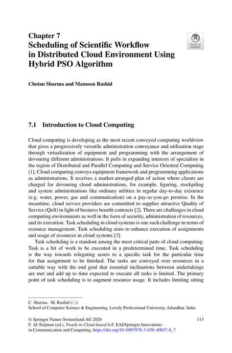 Pdf Scheduling Of Scientific Workflow In Distributed Cloud Environment Using Hybrid Pso Algorithm