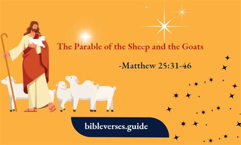 The Parable Of The Sheep And Goats Matthew 25 Bible Verses
