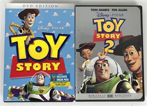 Toy Story 1 And 2 Dvd Lot Walt Disney Woody Buzz Jessie Bullseye Tom
