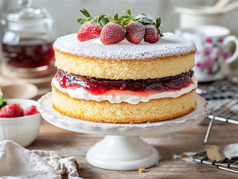 Royal Delight A Classic Victoria Sponge Cake Journey
