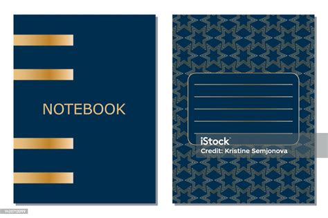 황금빛 기하학적 모양 벡터 일러스트레이션을 가진 추상적인 커버 노트북 디자인 메모장에 대한 스톡 벡터 아트 및 기타 이미지 메모장 0명 개념 Istock