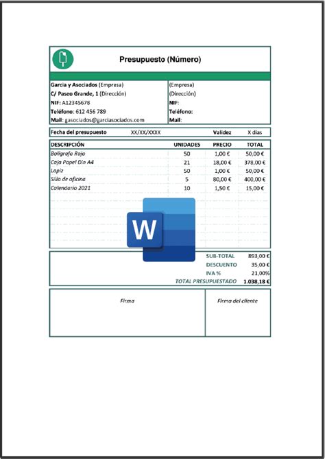Plantillas Presupuesto Obra En Excelwordpdf Gratis
