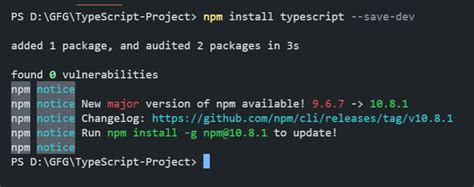 How To Setup A Typescript Project Geeksforgeeks