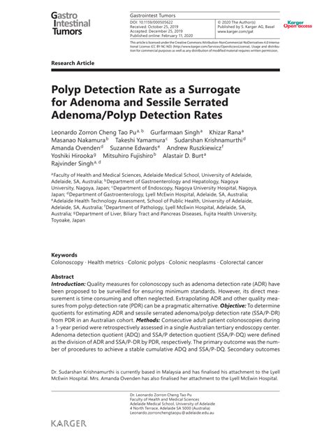 Pdf Polyp Detection Rate As A Surrogate For Adenoma And Sessile