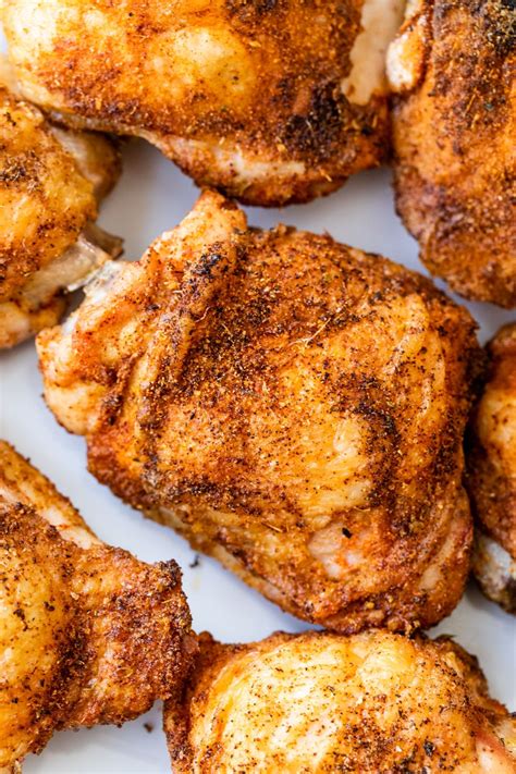 Crispy Baked Bone In Chicken Thighs At Leo Mclucas Blog