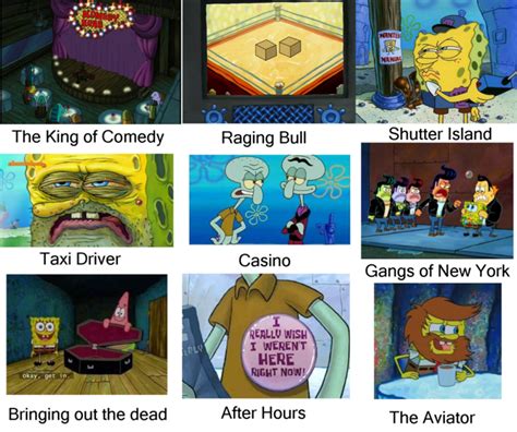 Spongebob A Martin Scorsese Picture Spongebob Comparison Charts