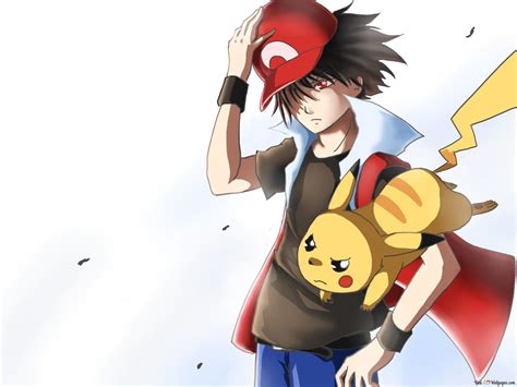 Pokémon Red And Pikachu 2k Háttérkép Letöltése