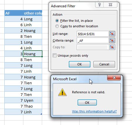 Worksheet Function Excel Advanced Filter Using OFFSET To Create Dynamic Criteria Range