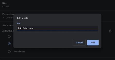 interceptor chrome plugin settings site access denies simple site