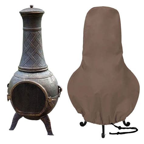 Chiminea Defender Outdoor Patio Chiminea Cover Durable Weather Proof Fire Pit Cover Dark