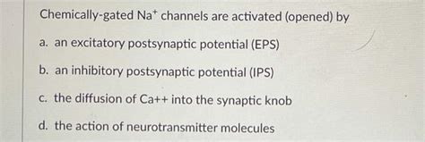 Solved Temporal Summation Occurs When A Two Excitatory
