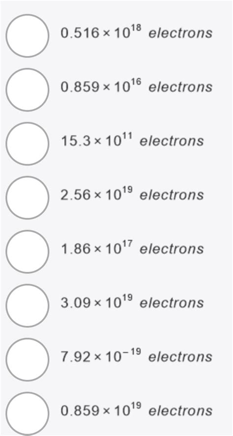 Solved Determine The Electrons Passing Through A Device In Chegg Com